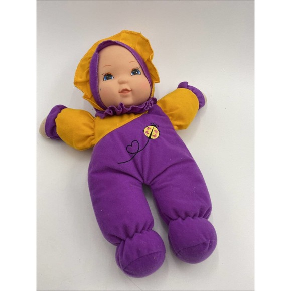 Gi-Go Toys | Toys | Gigo Toys Baby Doll Purple Floral Hood Lady Bug Soft Cloth Plastic Face ...